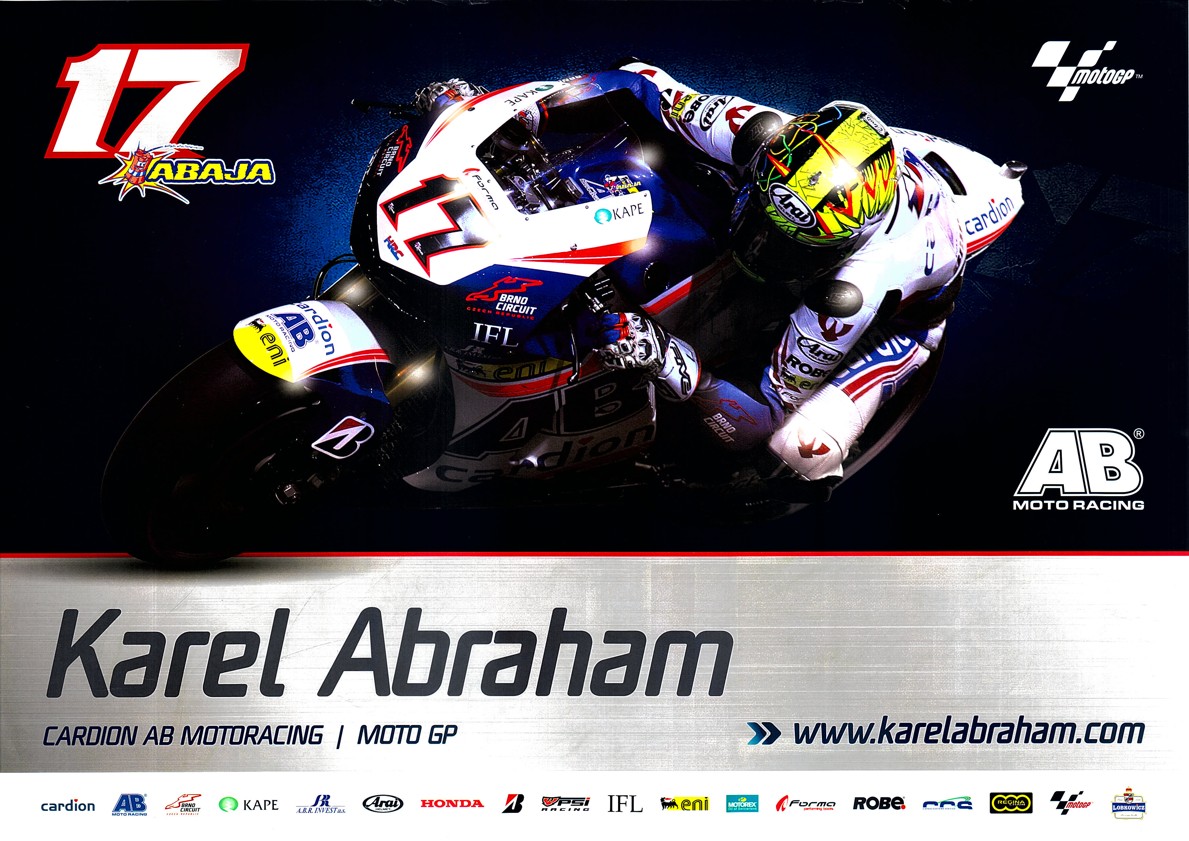 Motoristický plakát A2 - Karel Abraham