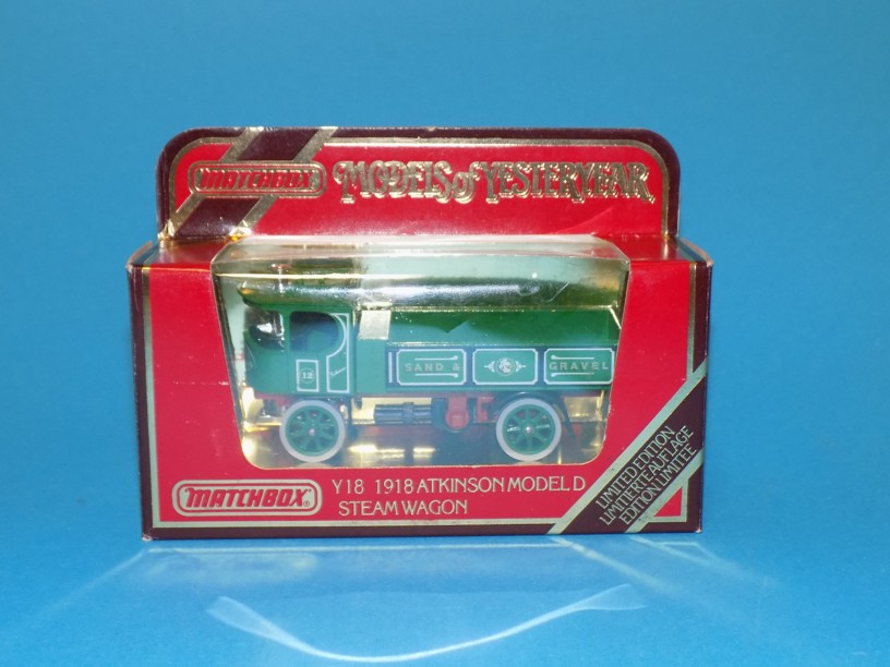 Matchbox Y-18 - 1918 Atkinson Model D - Steam Wagon - Sand and Gravel